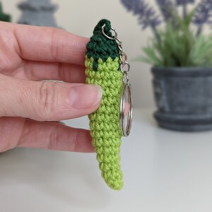 Handmade Crochet Hot Chilli Keyring or Bag Charm | Red and Green ...