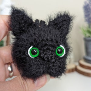 Handmade Crochet Black Cat Car Charm | Car Accessories | Cat Charm ...
