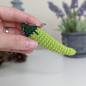 Handmade Crochet Hot Chilli Keyring or Bag Charm | Red and Green ...
