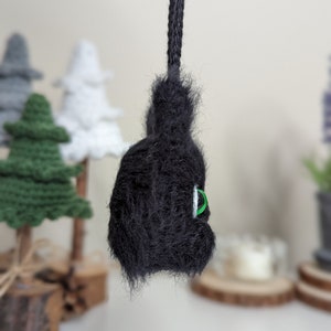 Handmade Crochet Black Cat Car Charm | Car Accessories | Cat Charm ...