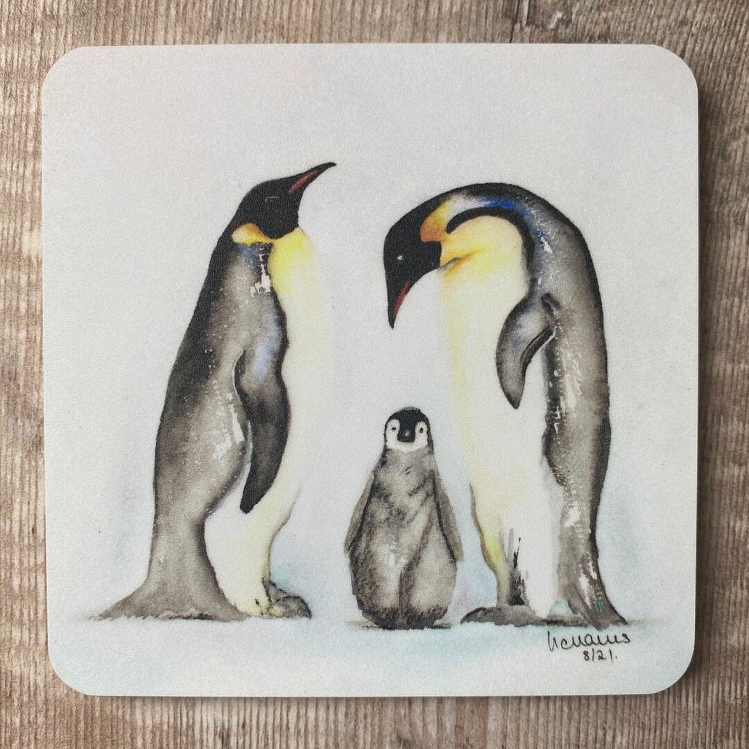 Penguin Coaster Penguin Drink Mat Bird Coaster Ideal Small Gift Teacher ...