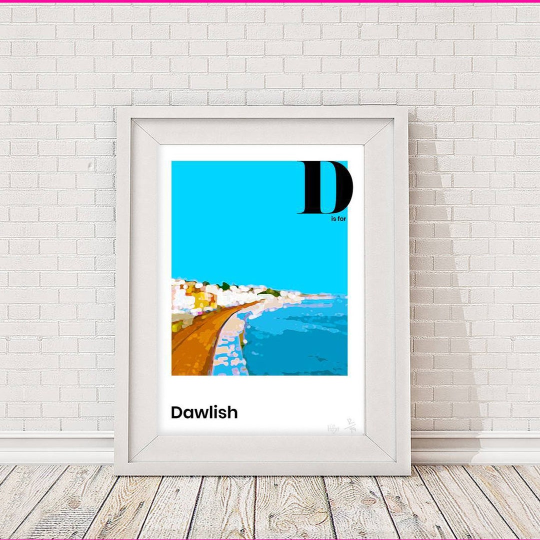 Dawlish Warren - Signierter Limitierter Druck - Reise kunst retro ...