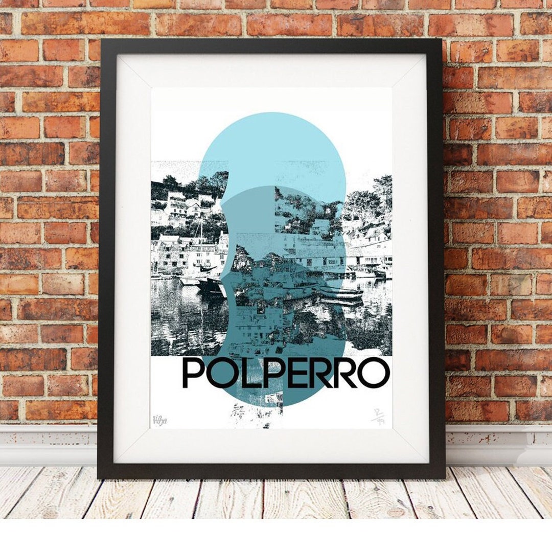 Polperro - A Signed Limited Edition Print - Travel Art Retro Seaside ...
