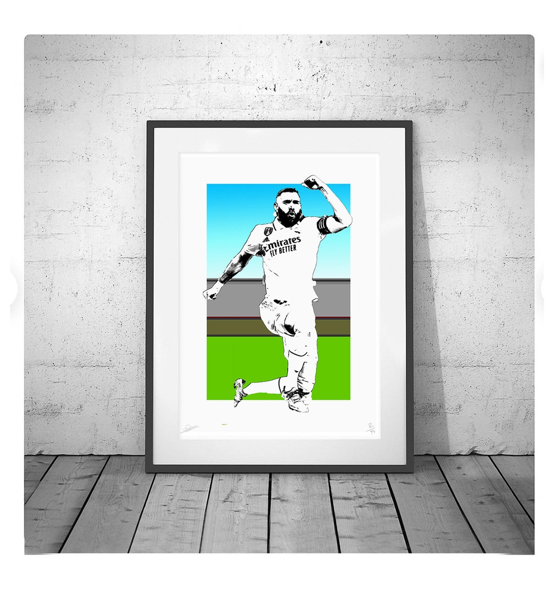 BENZEMA Real Madrid Poster, Benzema Poster, Benzema Limited Edition ...
