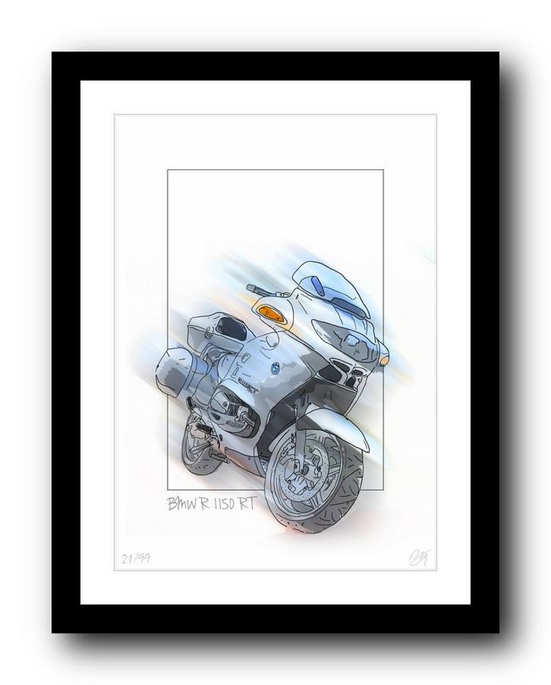 BMW R 1150 RT - Signed Limited Edition Motorcycle Sketch Art Print - Etsy