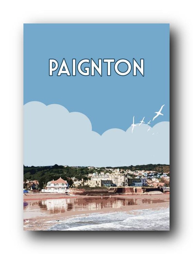 Paignton - a Signed Limited Edition Print - Travel Art Retro Seaside ...