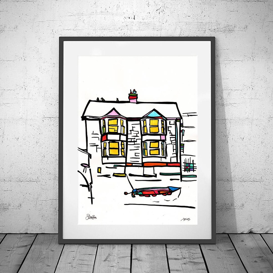 Totnes Devon Painting: Signed Original Acrylic Urban Art - Etsy