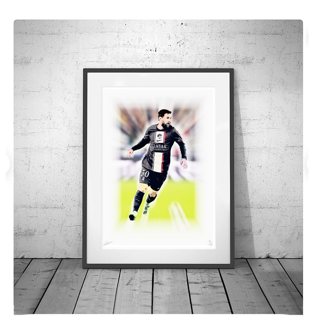 MESSI - PSG Poster, Messi Poster, Messi Print, PSG Poster, Football ...