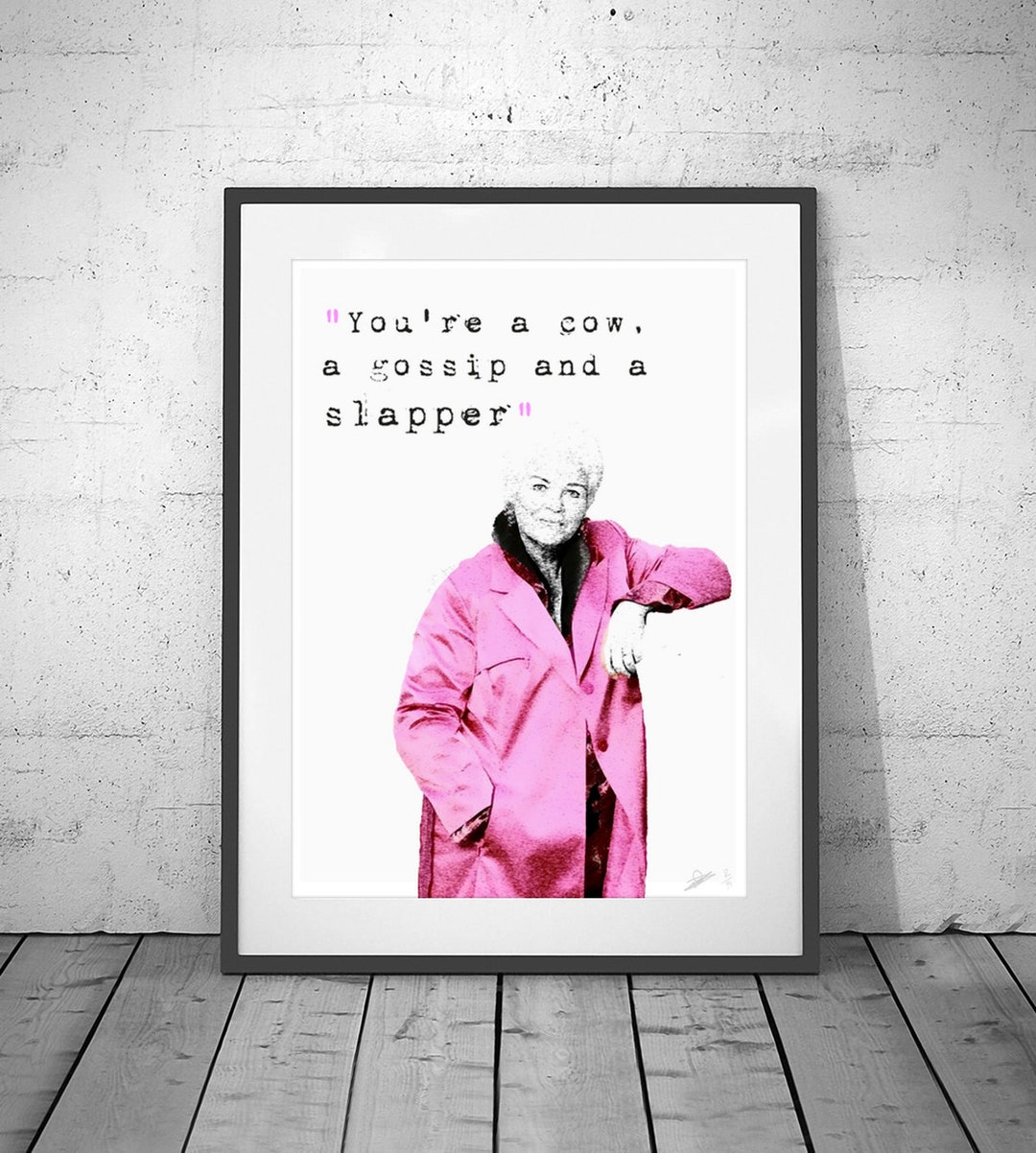 Pat Butcher - SLAPPER - Limited Edition Print London Eastenders Pink ...