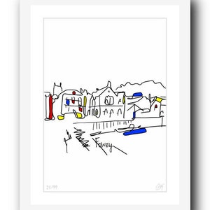 Fowey - A Signed Limited Edition Print - Travel Art Retro Seaside ...