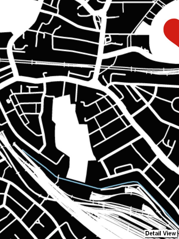 Wembley Stadium - Map Print, Street Map Art, Football Map Poster, Map ...