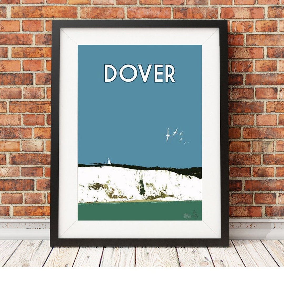 Dover - Signed Limited Edition Print - Travel Art Retro Seaside Poster ...