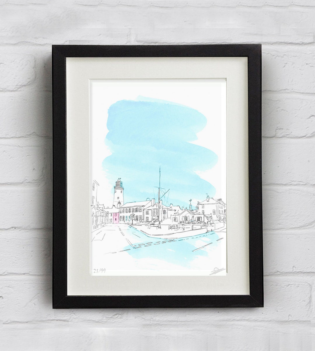 SOUTHWOLD - A Signed Limited Edition Print - Seaside Poster Drawing ...