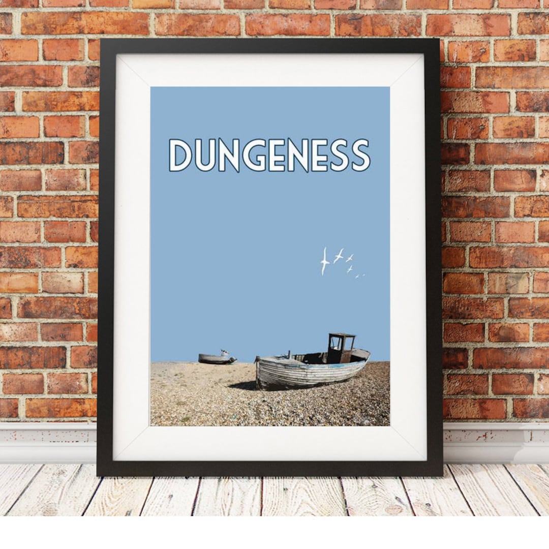 Dungeness - Signed Limited Edition Print - Travel Art Retro Seaside ...