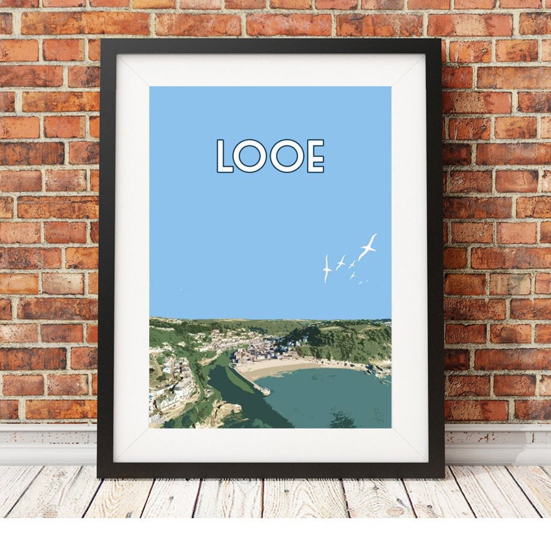 Looe - a Signed Limited Edition Print - Travel Art Retro Seaside Poster ...