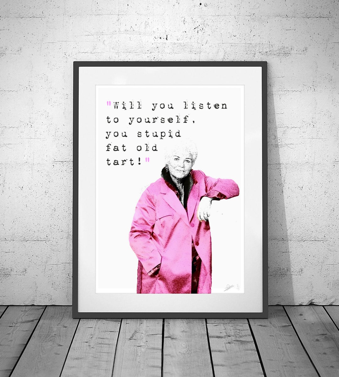 Pat Butcher - Old Tart - Limited Edition Print London Eastenders Pink ...