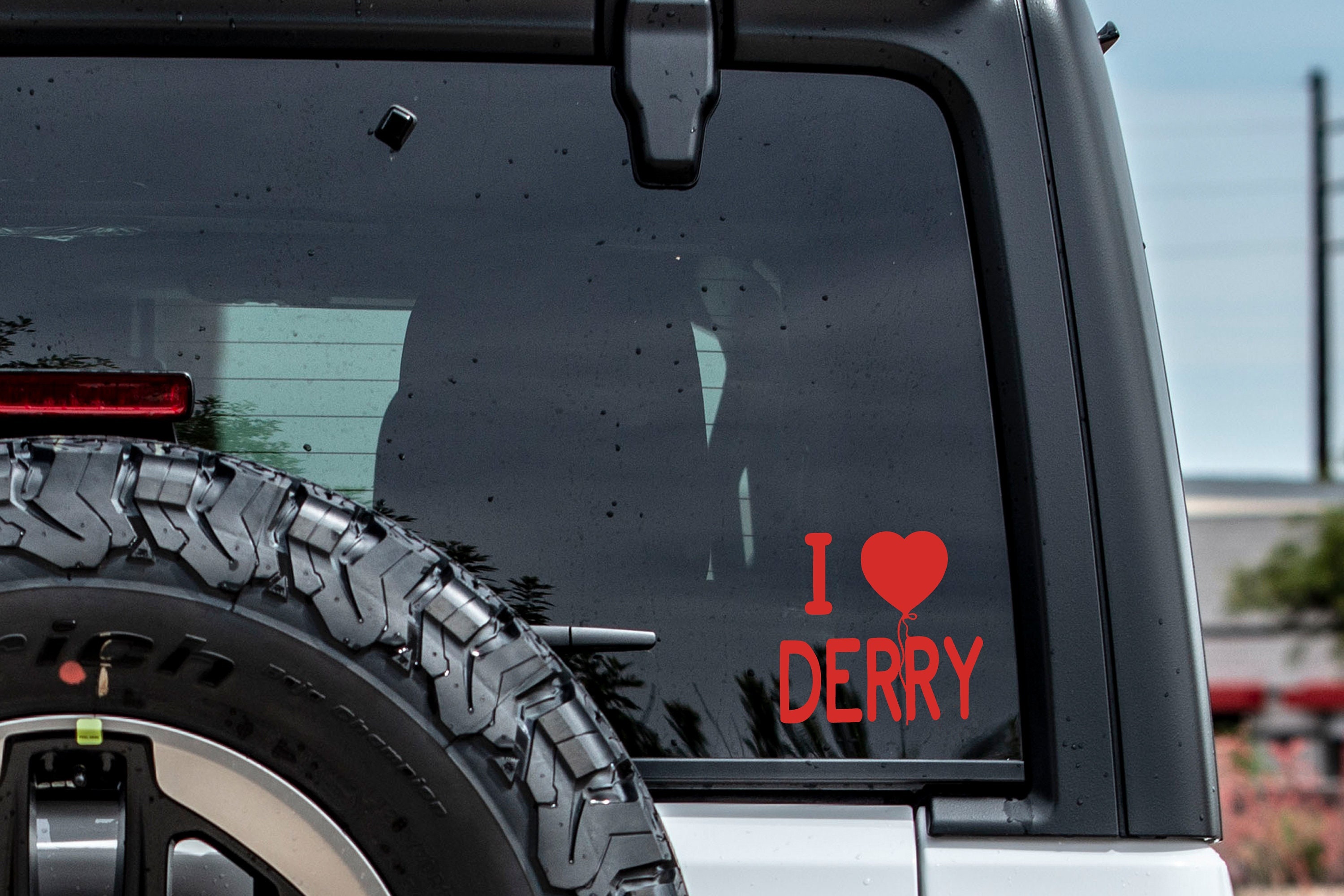 I Love Derry Vinyl Decal - Red Balloon - I Heart Derry - Car Decal ...