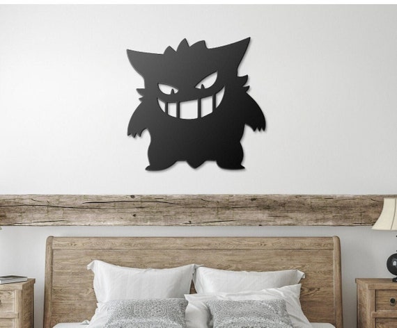 Gengar Metal Wall Art Pokemon Sign Home Decor Silhouette | Etsy