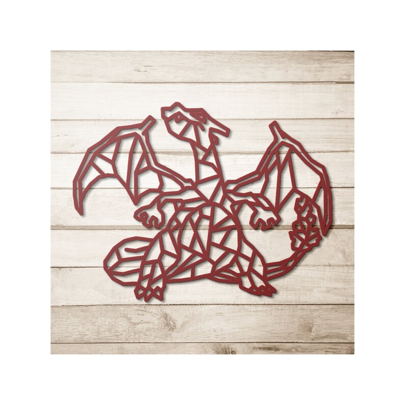 Charizard Metal Wall Art, Pokemon Sign, Versión Pokedex, Decoración del ...