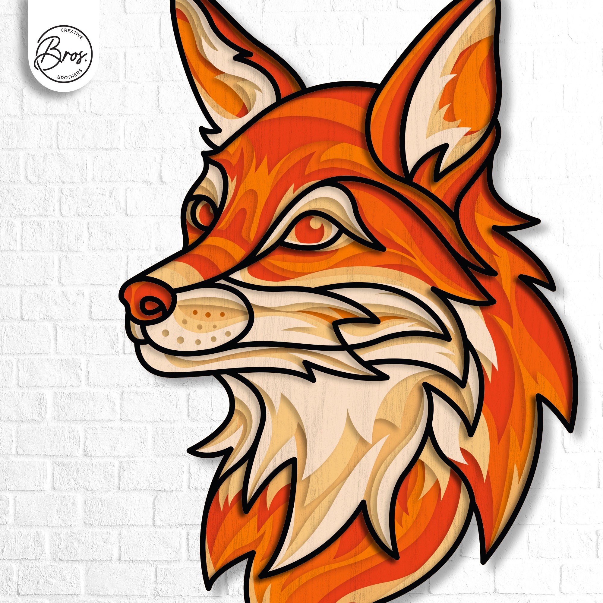 Fox Multilayer SVG, Fox 3D Mandala SVG Files, Laser Cut Files, Cricut ...