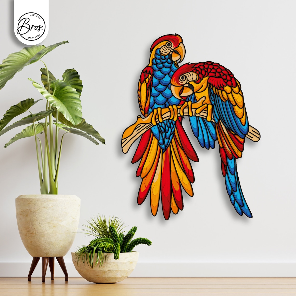 Parrot Multilayer SVG, Parrot 3D Mandala SVG Files, Multilayer Panel ...