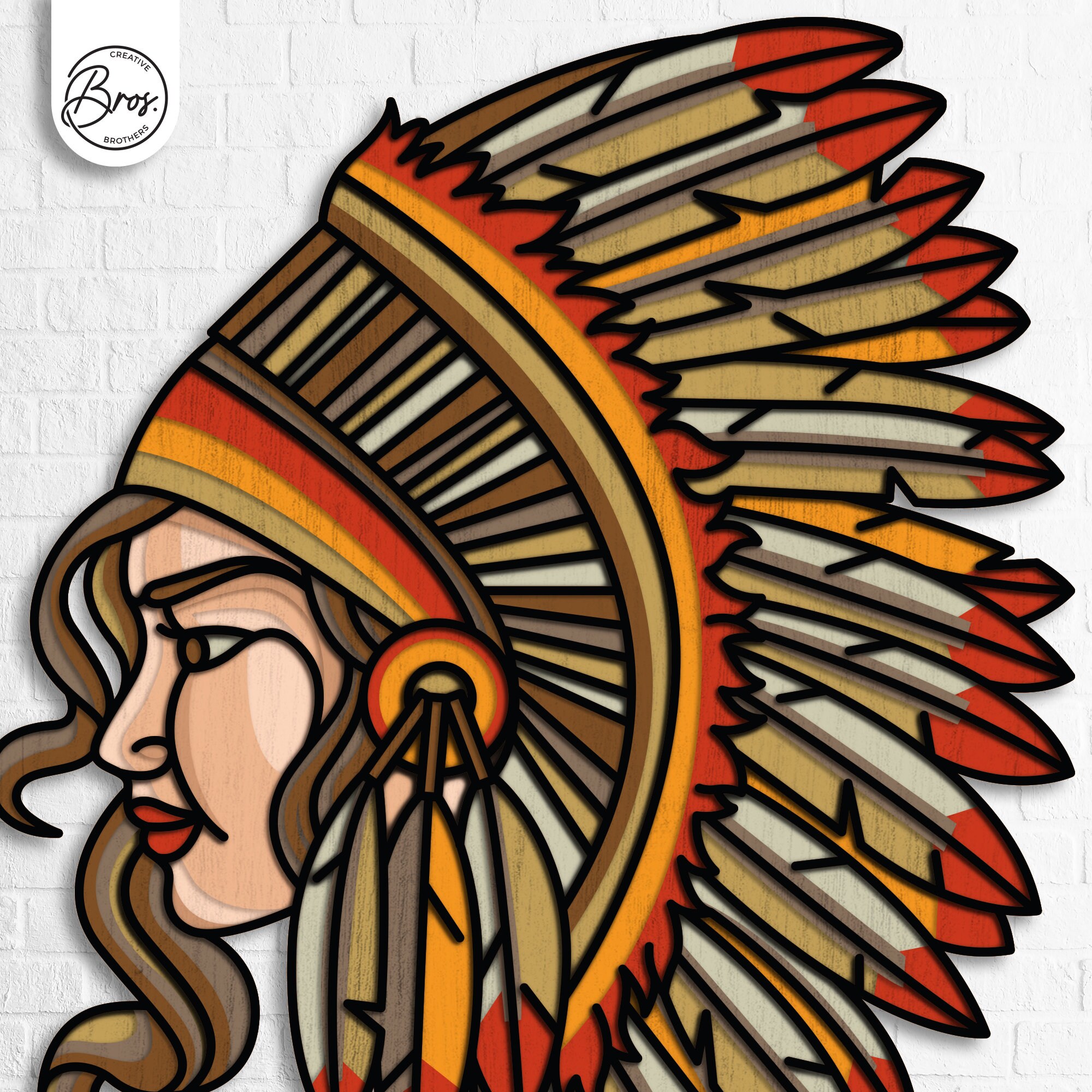 Indian Girl Multilayer SVG Indian Girl Mandala Cut File 3D - Etsy