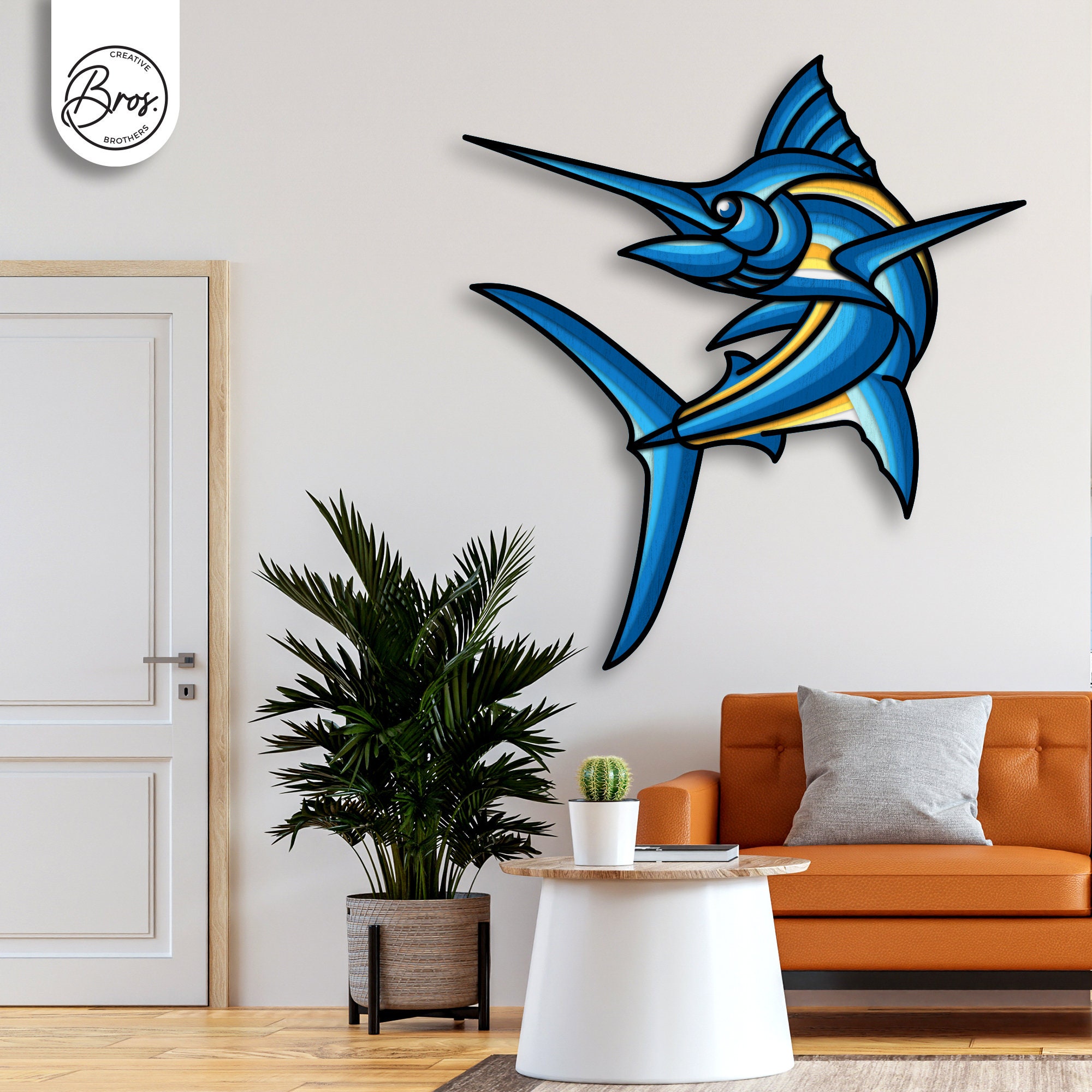 Swordfish Mandala SVG Fish Multilayer SVG Files Multilayer - Etsy