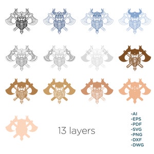 Viking 3D Mandala, Viking Multilayer SVG, Multilayer Panel for Laser ...