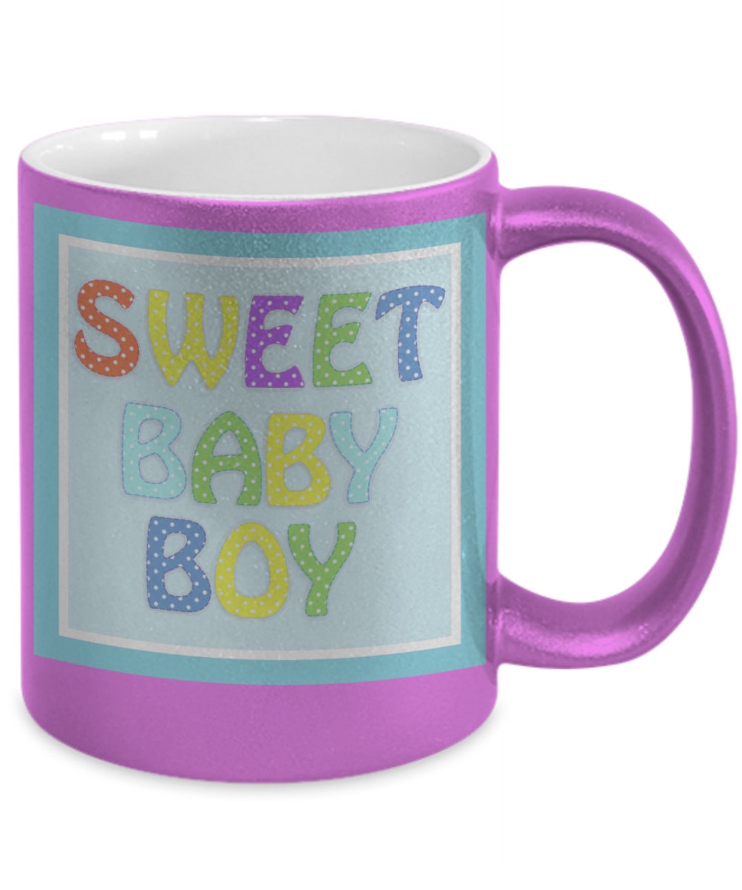 Sweet Baby Boy Metallic Tea and Coffee Mug, It's A Boy Mug Coffee Cup ...