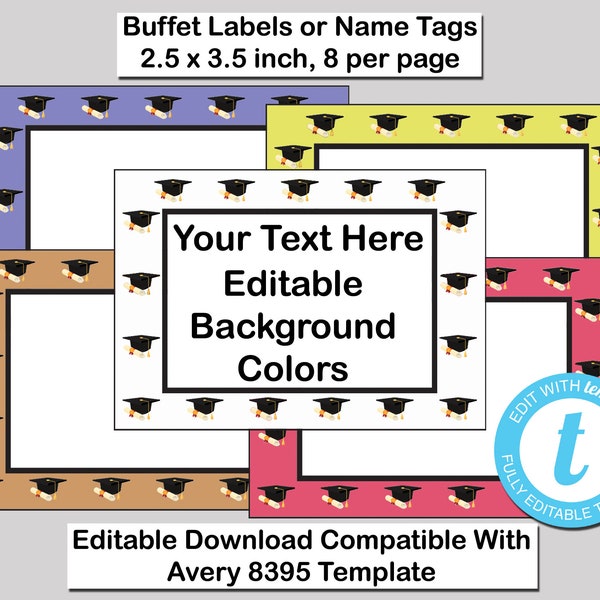 Printable Graduation Name Cards - Etsy