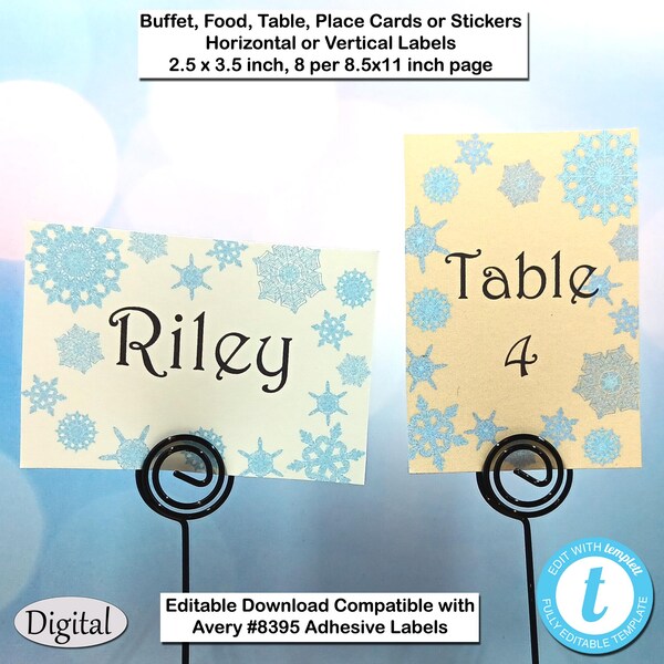 Frozen Place Cards - Etsy