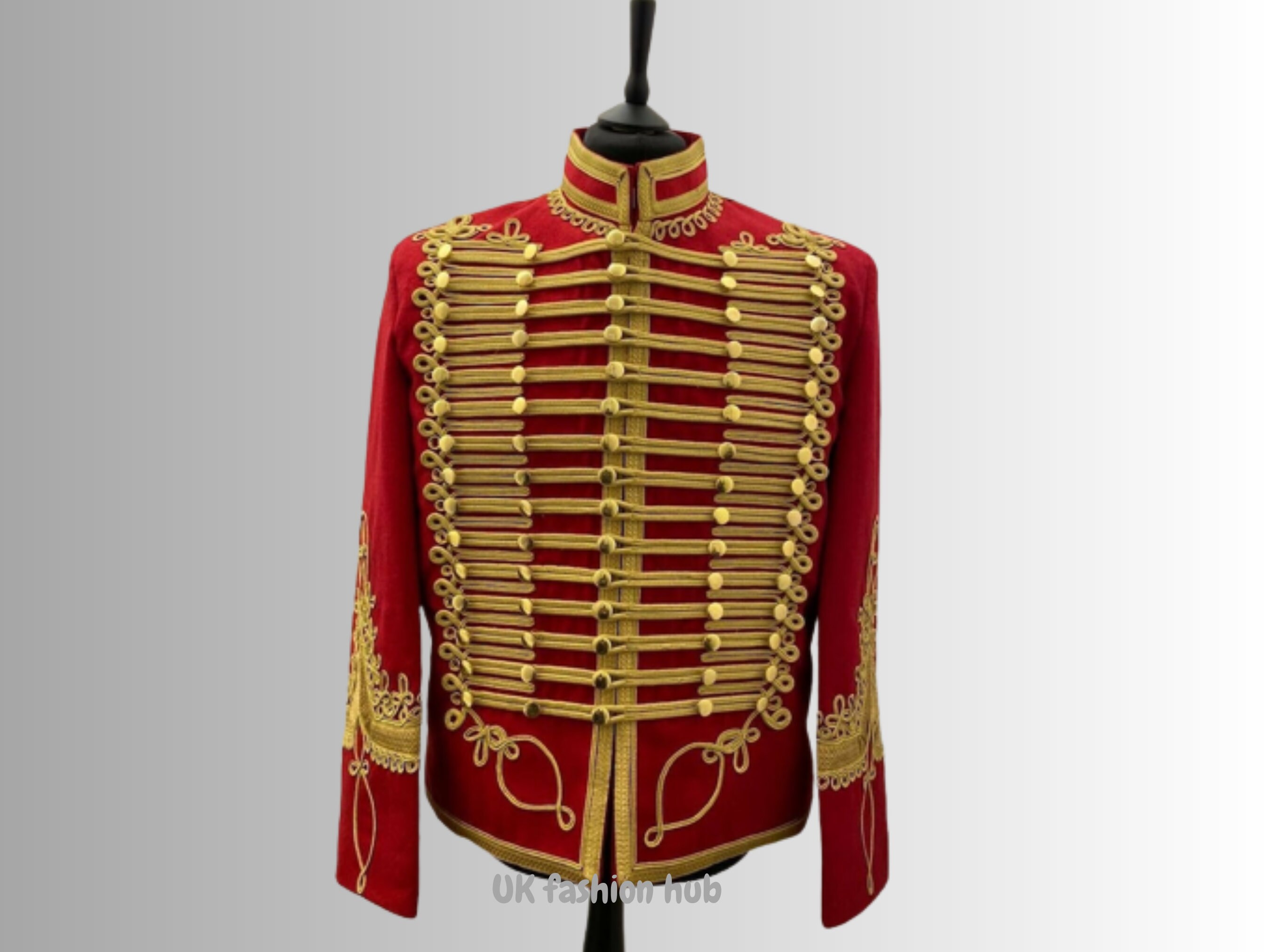 Red Napoleonic Hussar Jacket 18th Century Military Tunic - Etsy