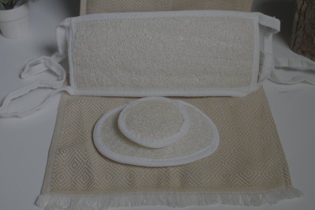 3 Piece Pumpkin Fiber Bath Set - Etsy