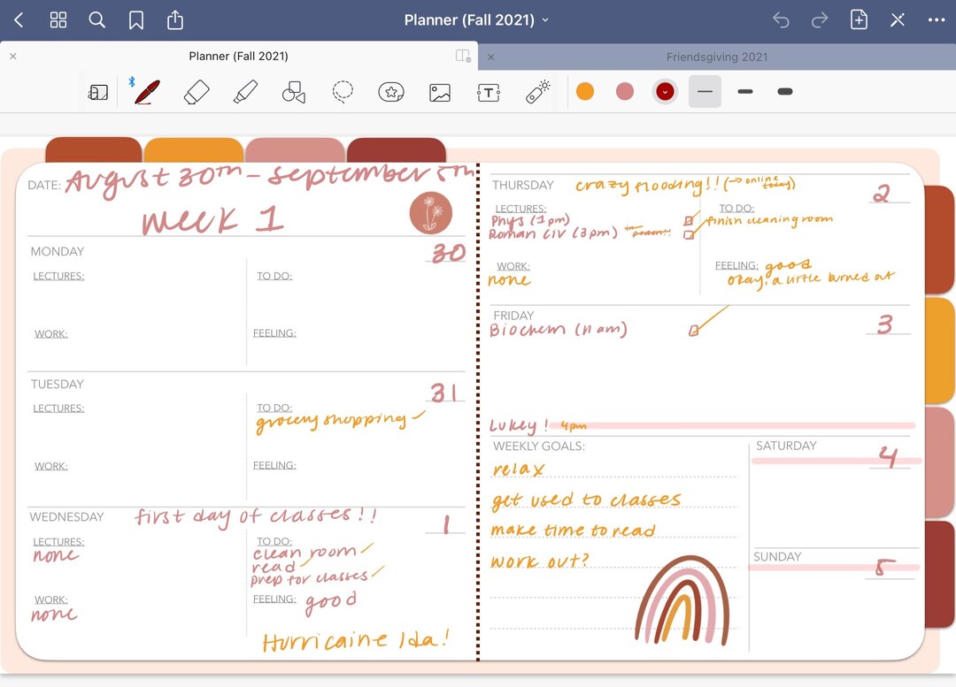 Digital Student Planner (for Goodnotes), Undated - Etsy