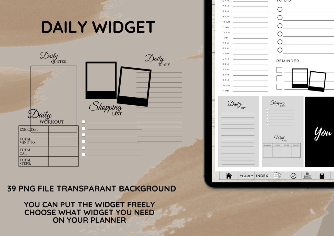 Daily Life Widget, Daily Widget, Widget, Life Widget, Widget Planner ...