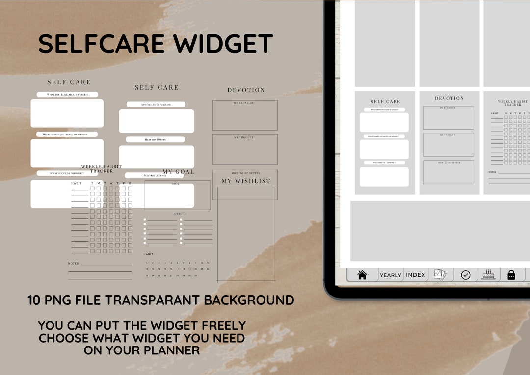 Selfcare Life Widget, Widget, Life Widget, Customised Planner, Widget ...