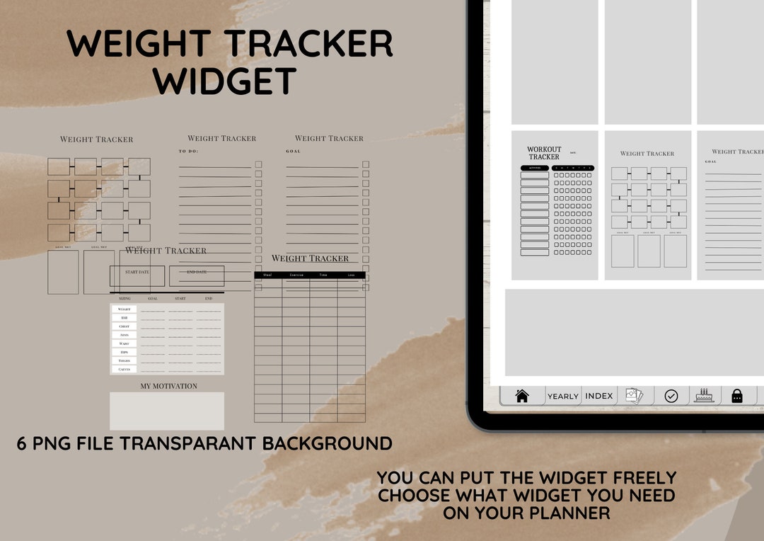 Weight Tracker Life Widget, Life Widget, Widget, Widget Planner ...