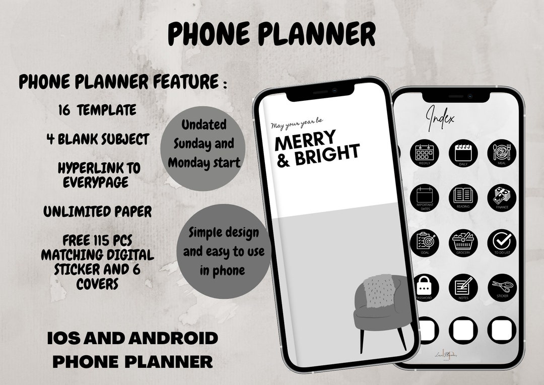 Planner for Phone, Phone Digital Planner, Goodnotes Planner, iPhone ...