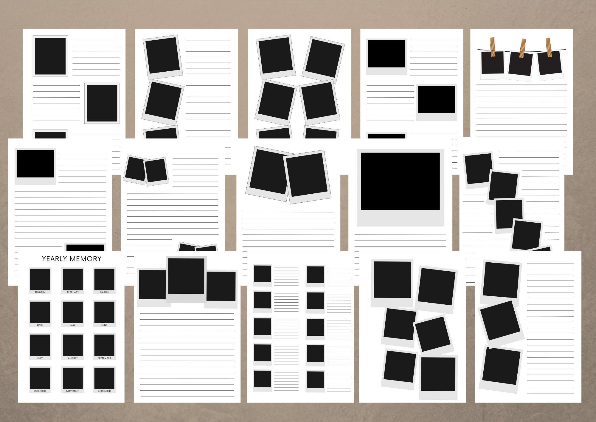 Memory Insert Page, Memory Digital Template, Customize Planner, Memory ...