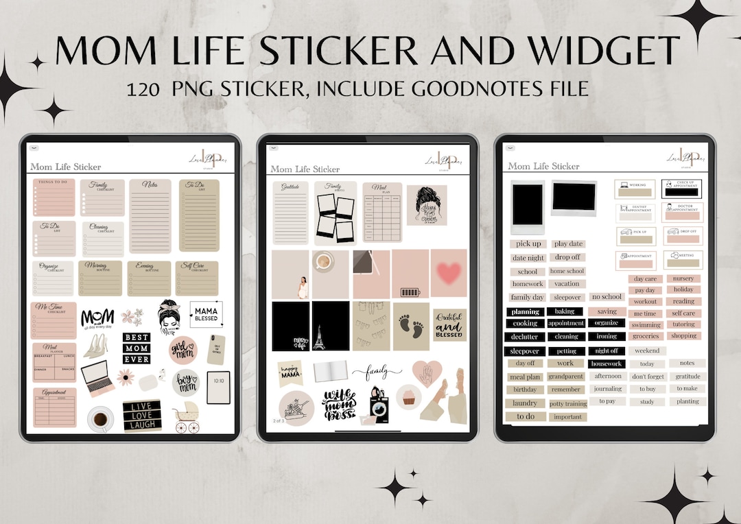 Mom Digital Sticker, Mom Life Sticker, Mom Life Widget, Mom Sticker for ...