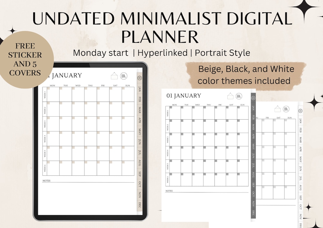Digital Planner, Life Planner, Undated Digital Planner, Undated ...