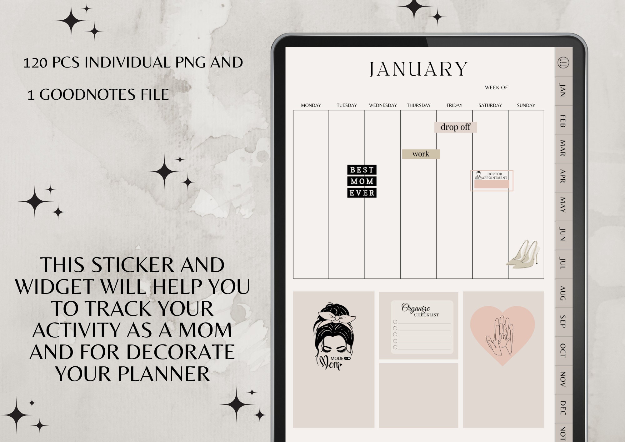 Mom Digital Sticker, Mom Life Sticker, Mom Life Widget, Mom Sticker for ...