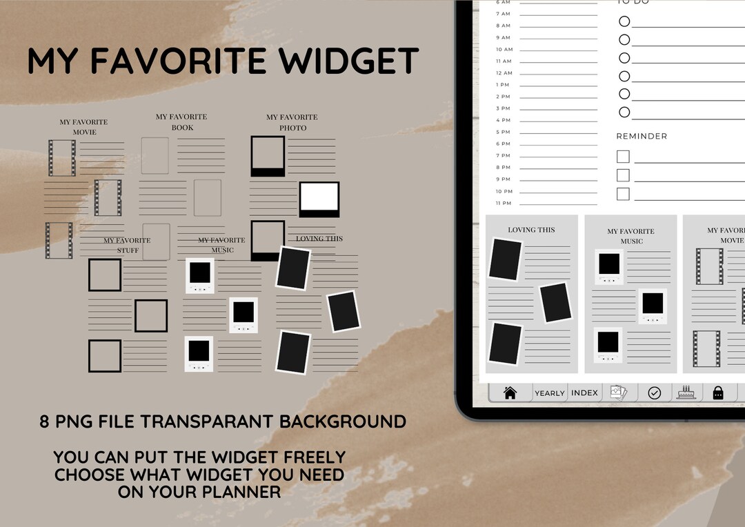 My Favourite Life Widget, Widget, Widget Planner, Customised Planner - Etsy