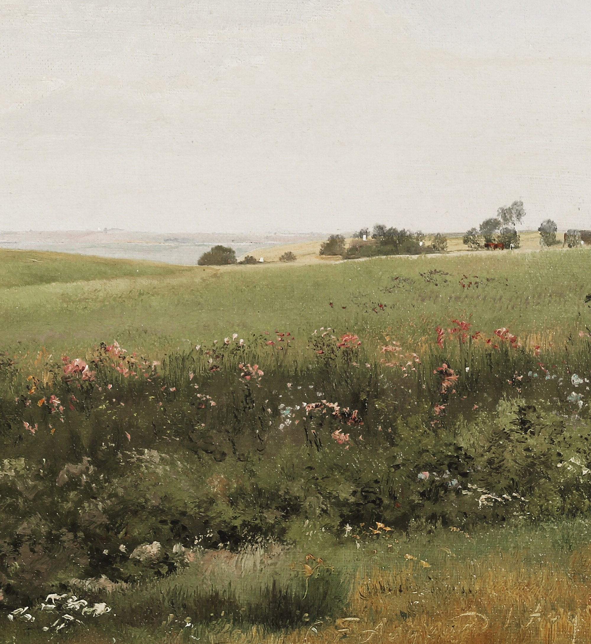 Spring Summer Grass Field Meadow Painting | Vintage Wall Art Digital ...