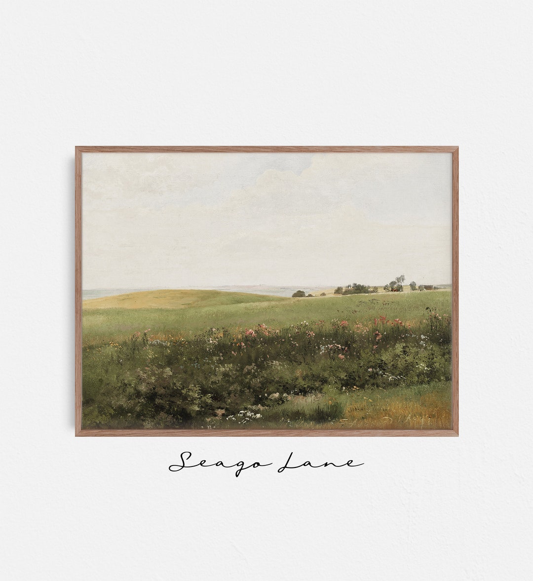 Spring Summer Grass Field Meadow Painting | Vintage Wall Art Digital ...