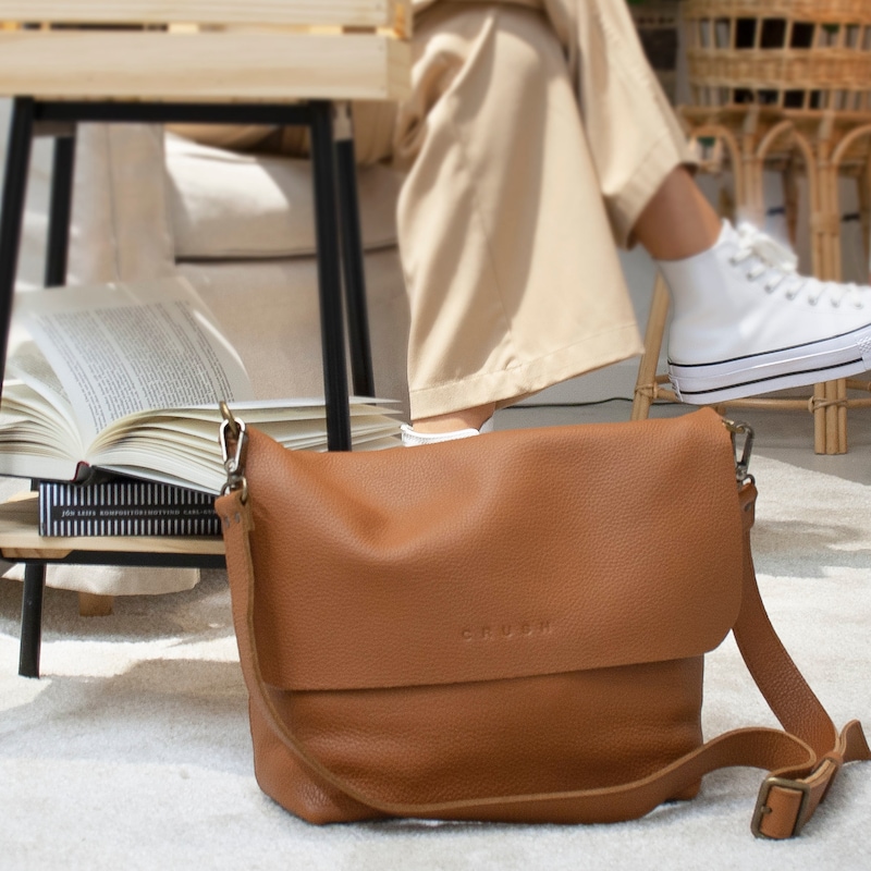 Leather Shoulder Bag - Etsy