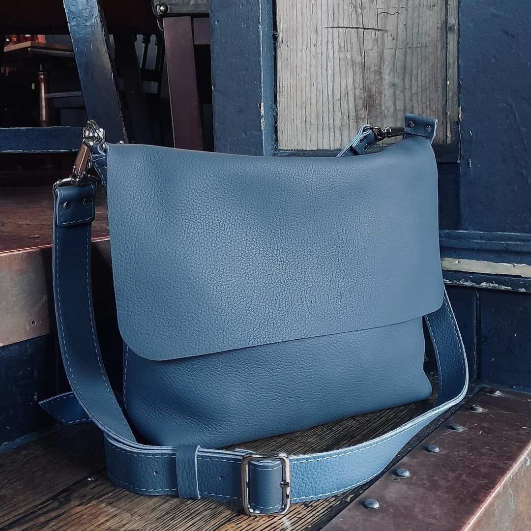 Handmade Leather Crossbody Bag: Spanish Leather Purse, Adjustable Strap ...