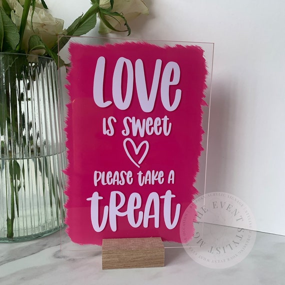 LOVE IS SWEET Candy Cart Sign Wedding Signage Party Sign - Etsy UK