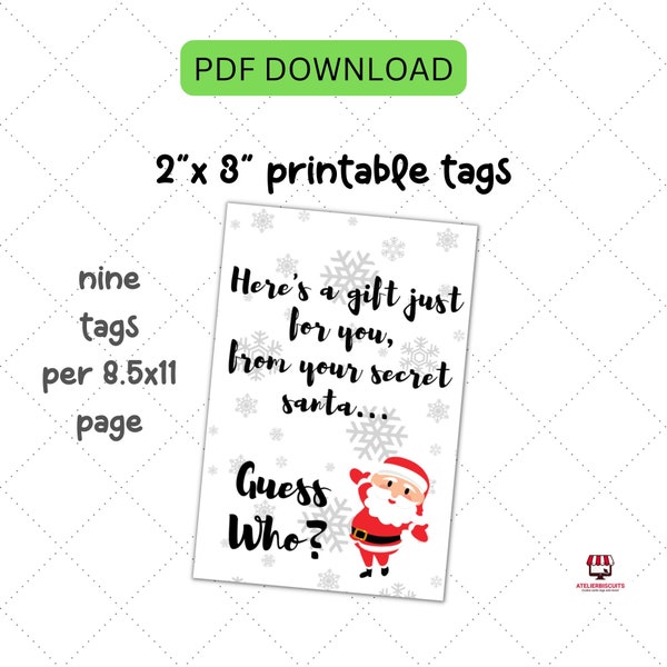 Secret Santa Tags - Etsy