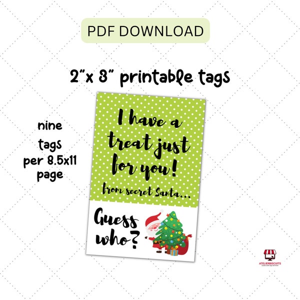 Secret Santa Tags - Etsy